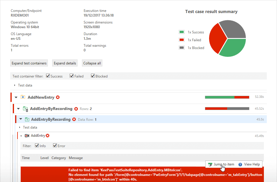 Ranorex Automated Test Tool Softwarecpr